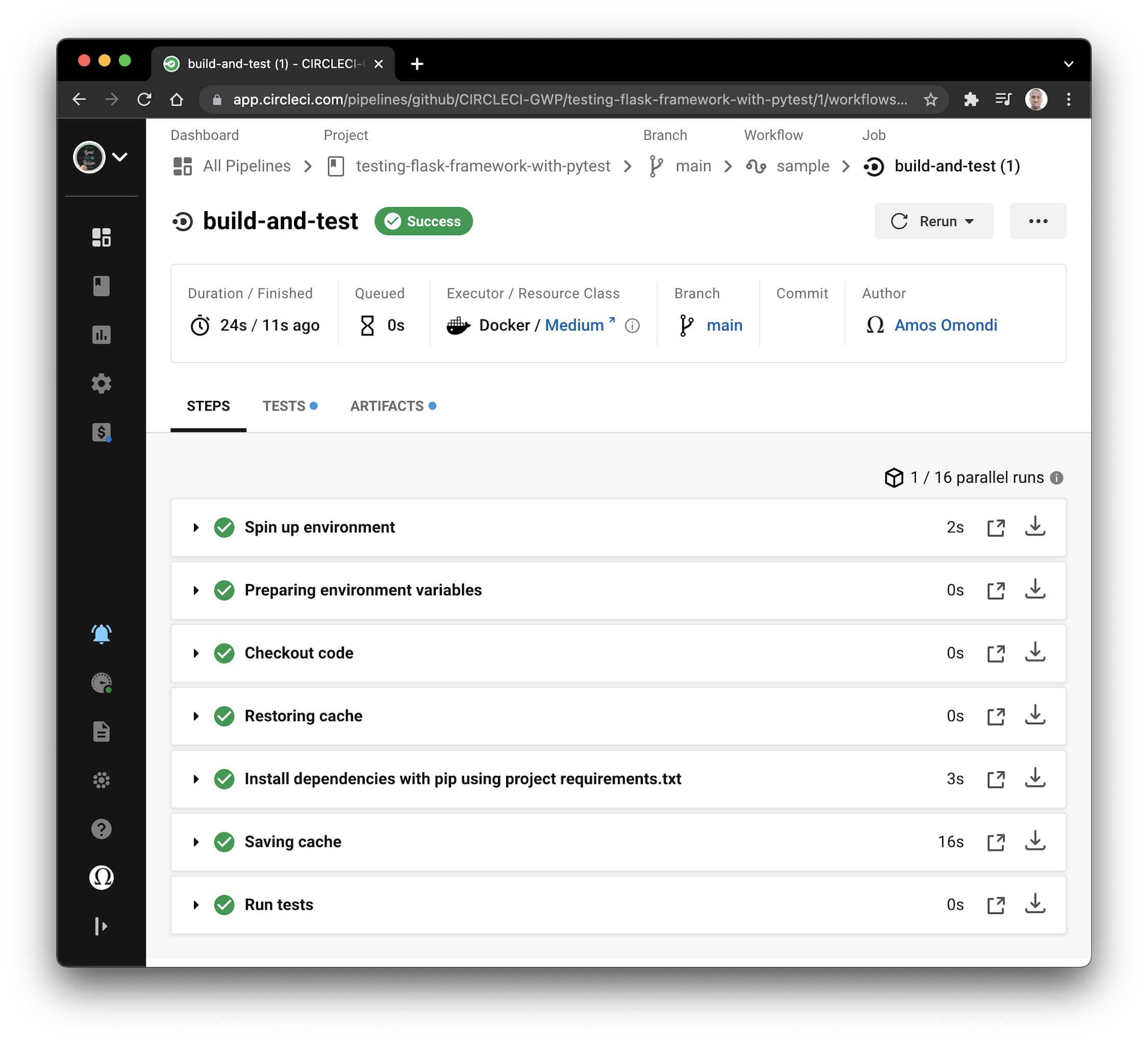 Testing Flask Framework With Pytest Circleci