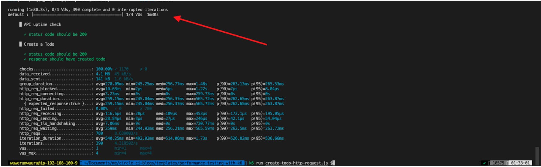 API performance testing with k6